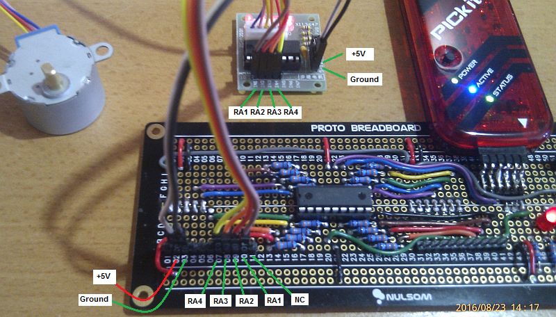 rOmV4 - PIC16F88 08 Stepper Motor